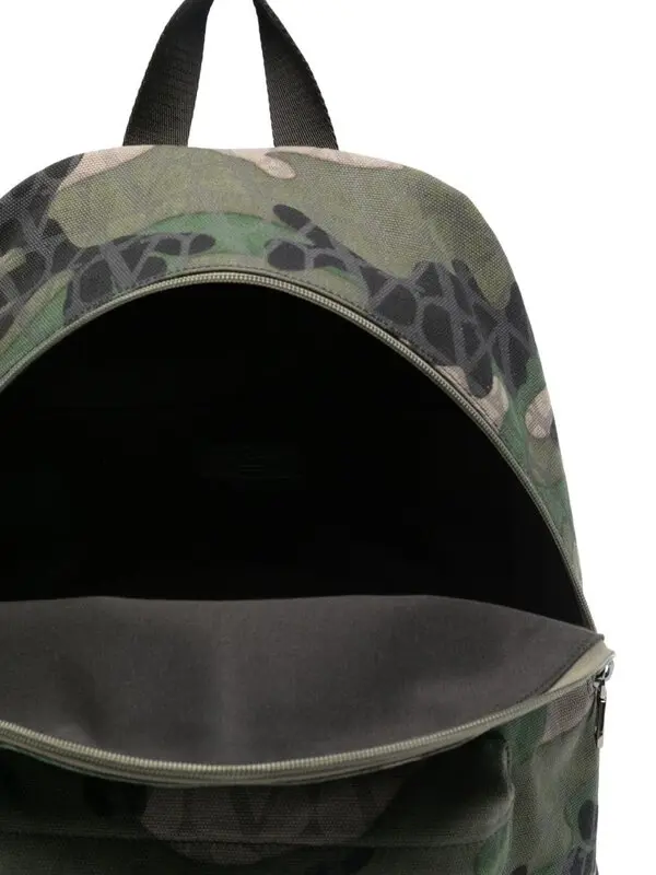 Valentino Garavani Camouflage Canvas Backpack