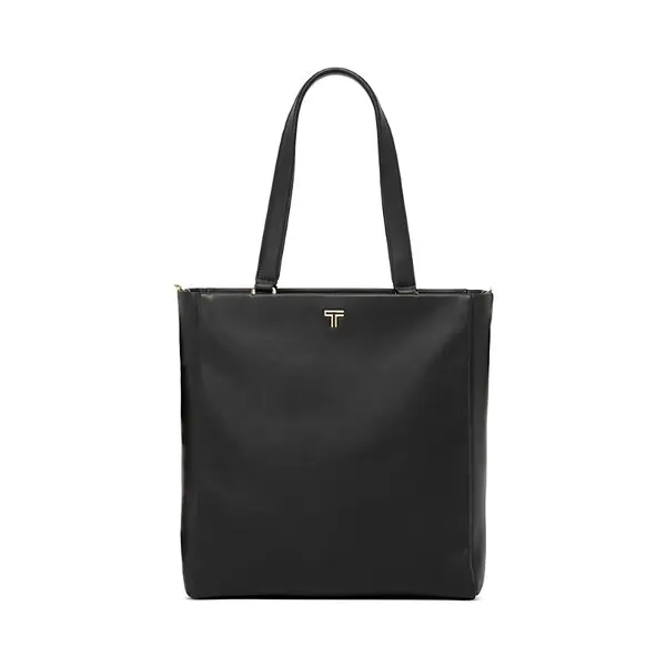 Tumi Voyageur Vail Leather North South Tote Bag - Black/light Gold