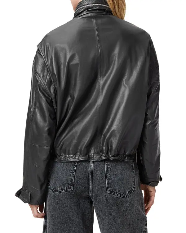 ALLSAINTS Clay Leather Jacket - Black