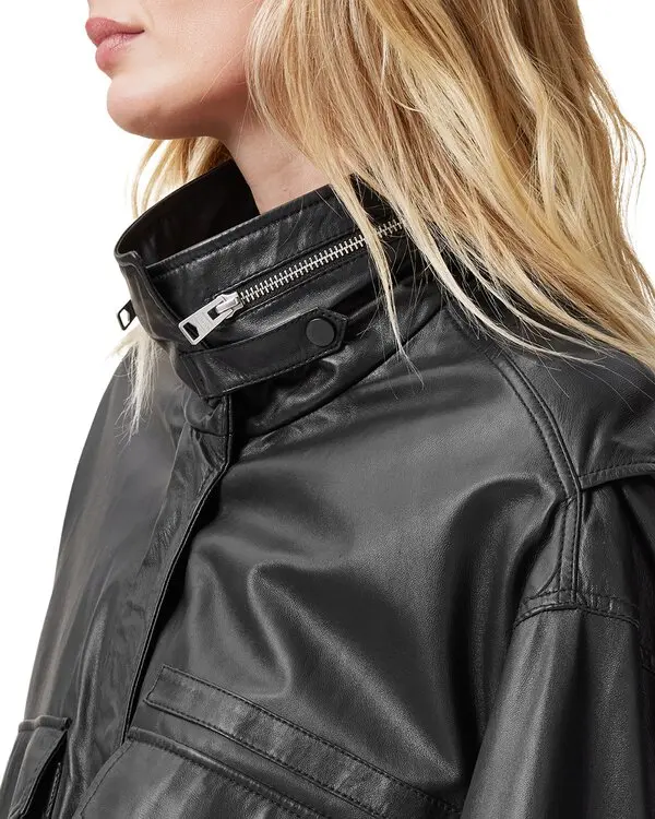 ALLSAINTS Clay Leather Jacket - Black