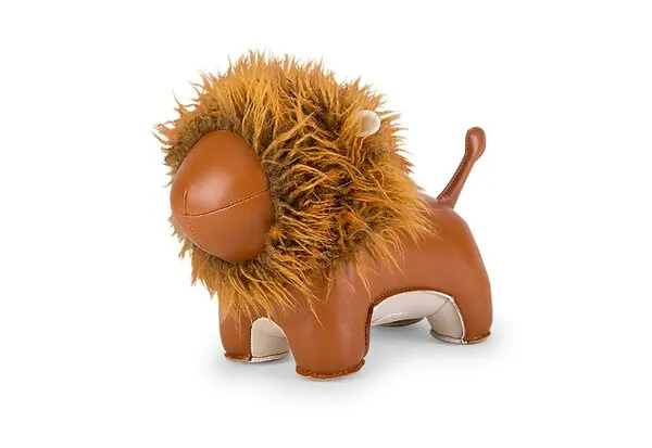 ZUNY Lion Lino Bookend - Tan + Wheat