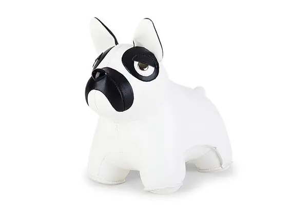 ZUNY French Bulldog Bookend - White + Black