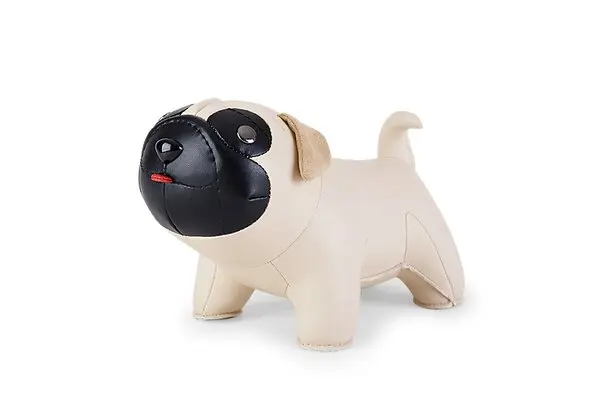ZUNY Pug Bookend - Wheat + Black