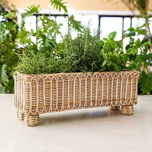 JULISKA Provence Rattan Rectangular Planter
