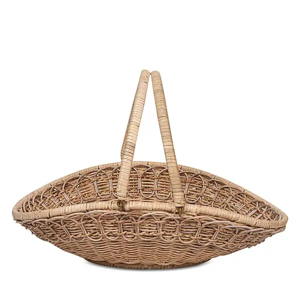 JULISKA Provence Rattan Gathering Basket - Whitewash