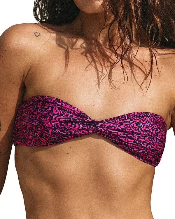 BRIGHT SWIMWEAR Nia Twisted Bandeau Bikini Top - Euphoria