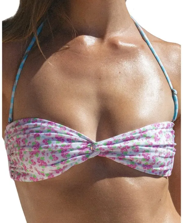 BRIGHT SWIMWEAR Nia Bandeau Bikini Top - Rosette
