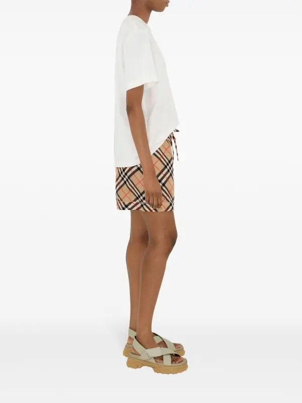 Burberry Check-print Silk Shorts