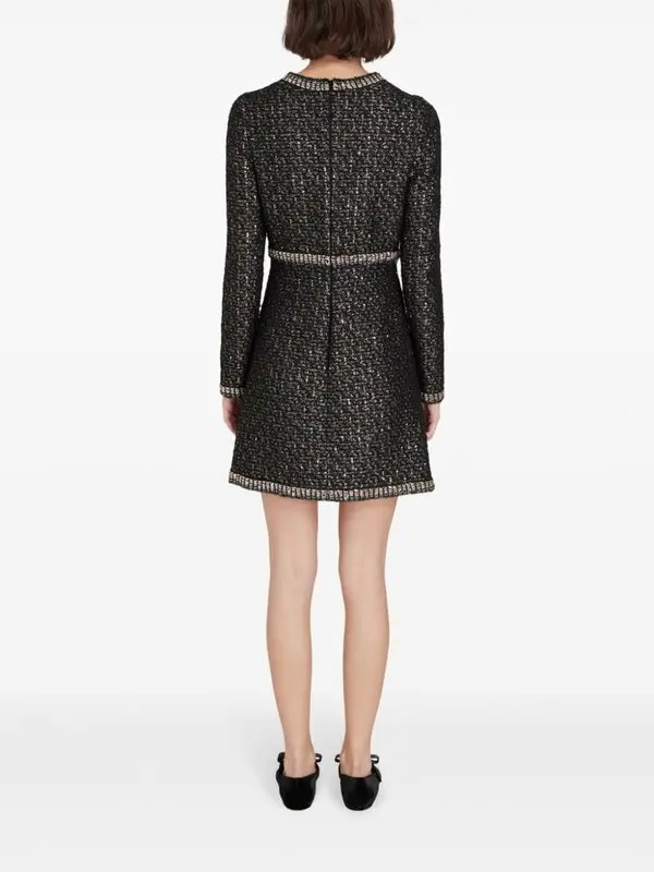 Giambattista Valli Tweed Curved Sequins Dress