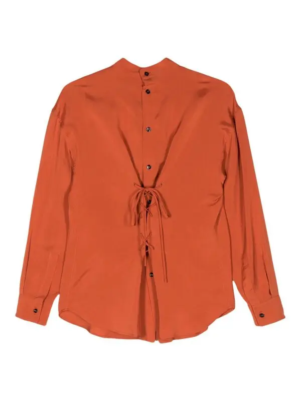 Colville Lace-up Crepe Blouse