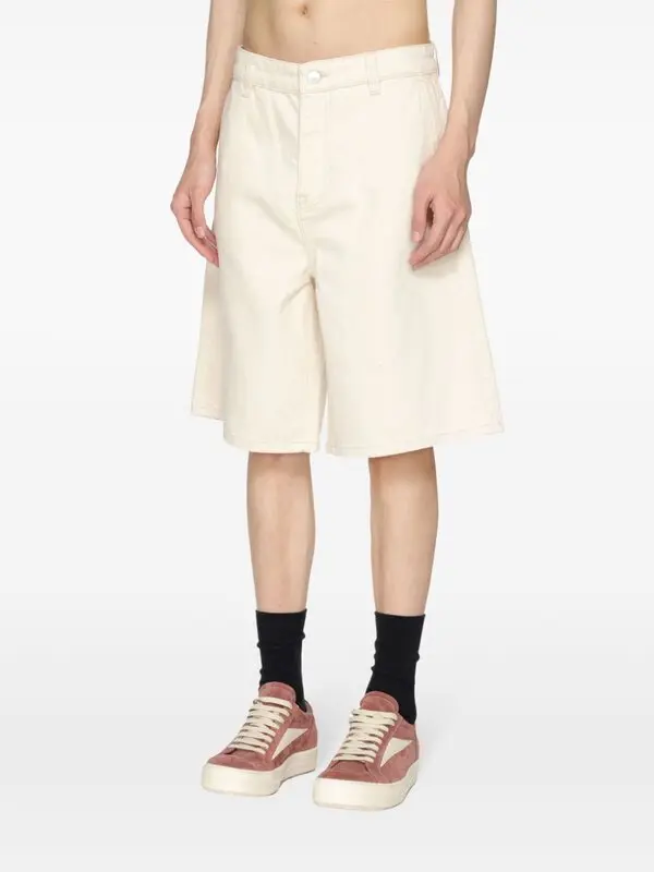 WON HUNDRED Cotton Straight-leg Shorts - Neutrals