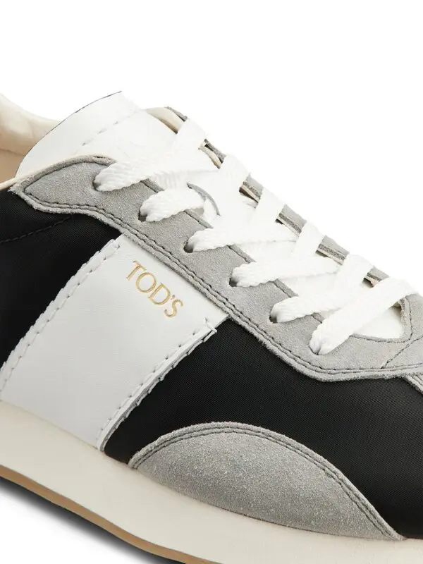 TOD'S Suede-trimmed Sneakers - Grey