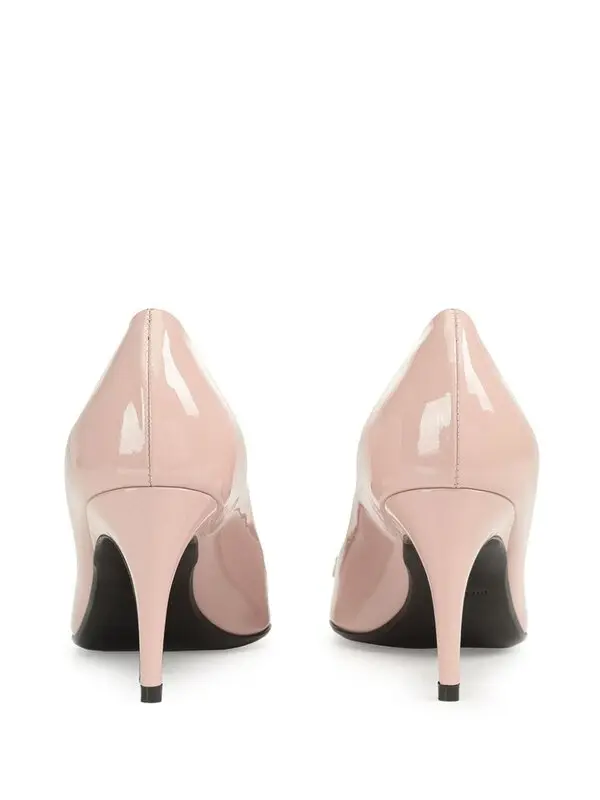 SERGIO ROSSI 75mm Laminated Leather Pumps - Pink