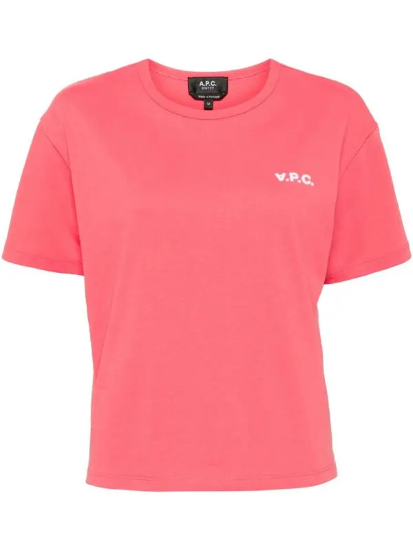 A.p.c. Boxy Cotton T-shirt - Pink