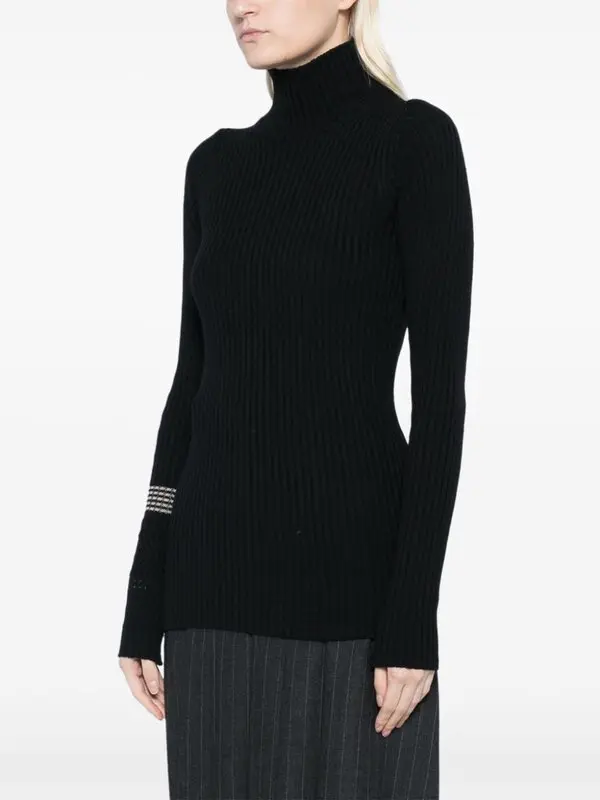 Y’s High-neck Ribbed-knit Top