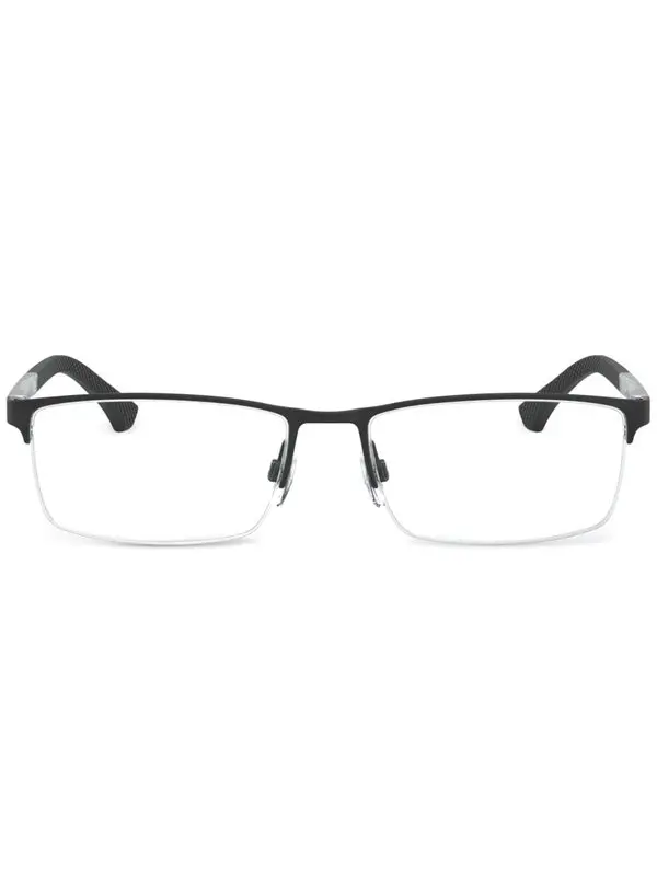 Emporio Armani Rectangle Eyeglasses - Black