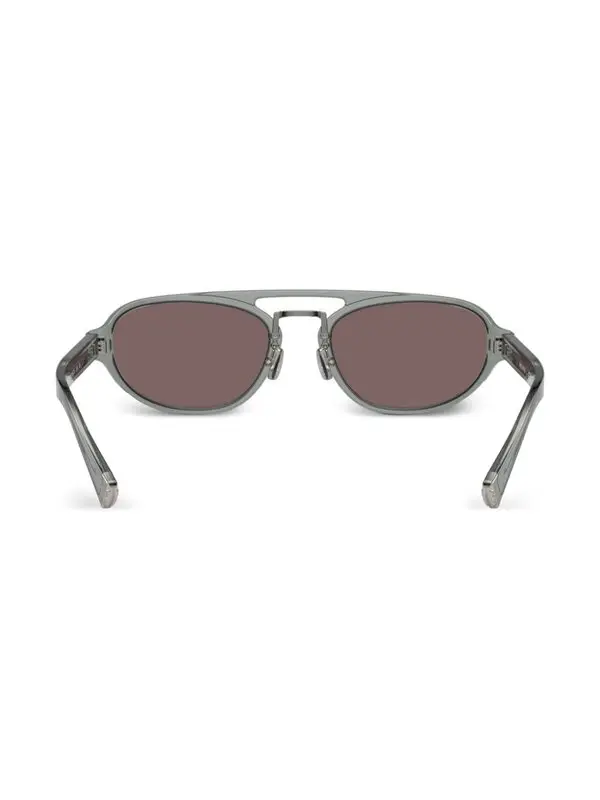 Brunello Cucinelli Oval-frame Sunglasses - Grey