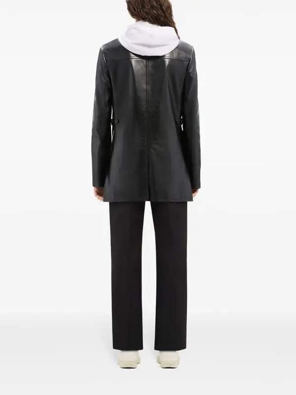 COURREGES Notched-lapel Tailored Leather Jacket