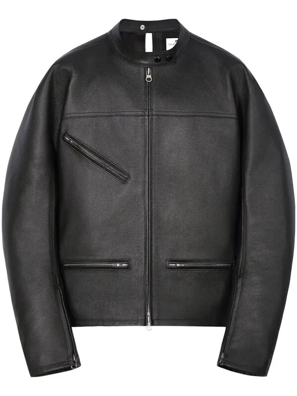 COURREGES Racer Buckle Leather Jacket