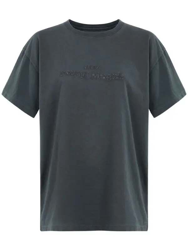 MAISON MARGIELA Embroidered Logo T-shirt - Grey
