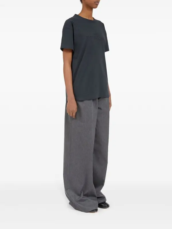 MAISON MARGIELA Embroidered Logo T-shirt - Grey