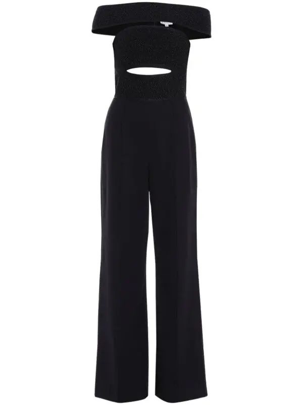 Herve Leger Lila Off-shoulder Jumpsuit - Black