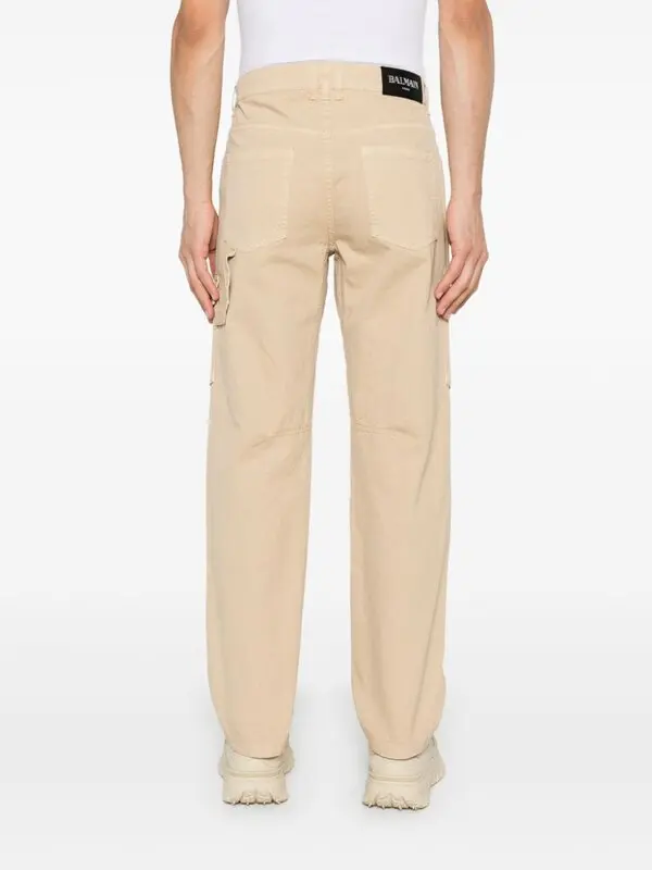Balmain Logo Patch Tapered Trousers