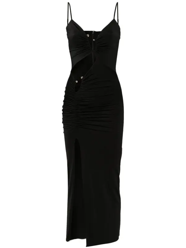 NISSA Cut-out Midi Dress - Black