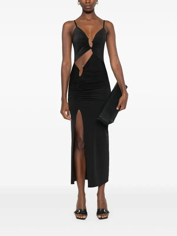 NISSA Cut-out Midi Dress - Black