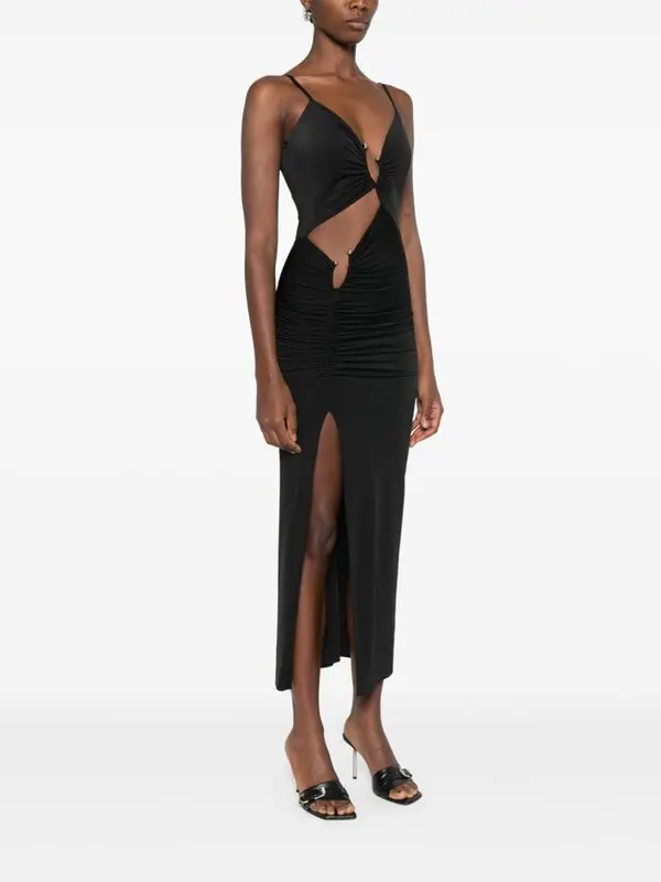 NISSA Cut-out Midi Dress - Black
