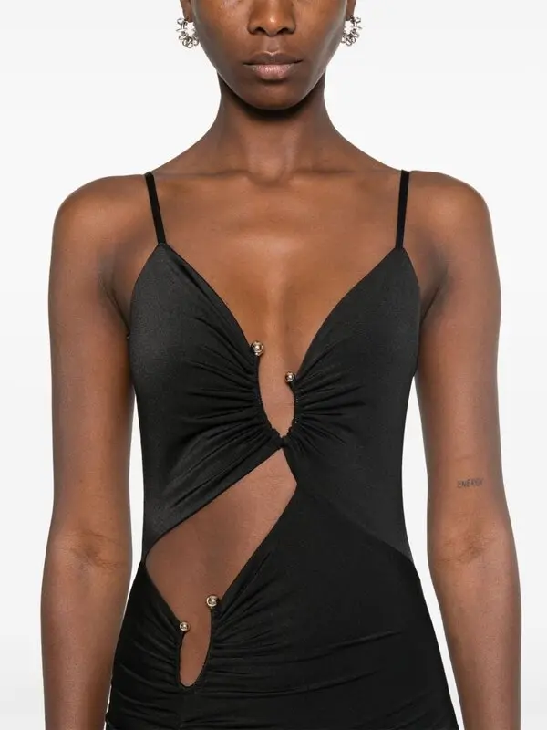 NISSA Cut-out Midi Dress - Black