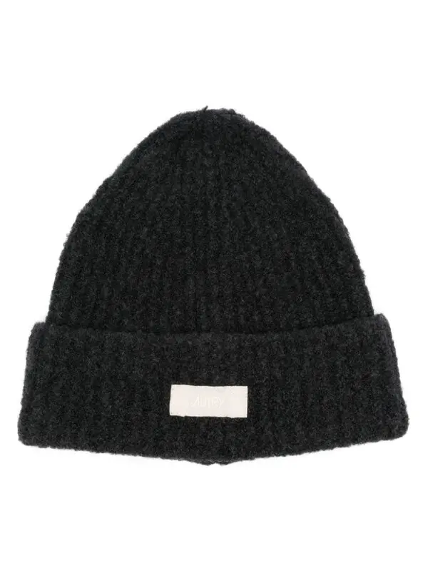 AUTRY Logo-patch Beanie - Grey
