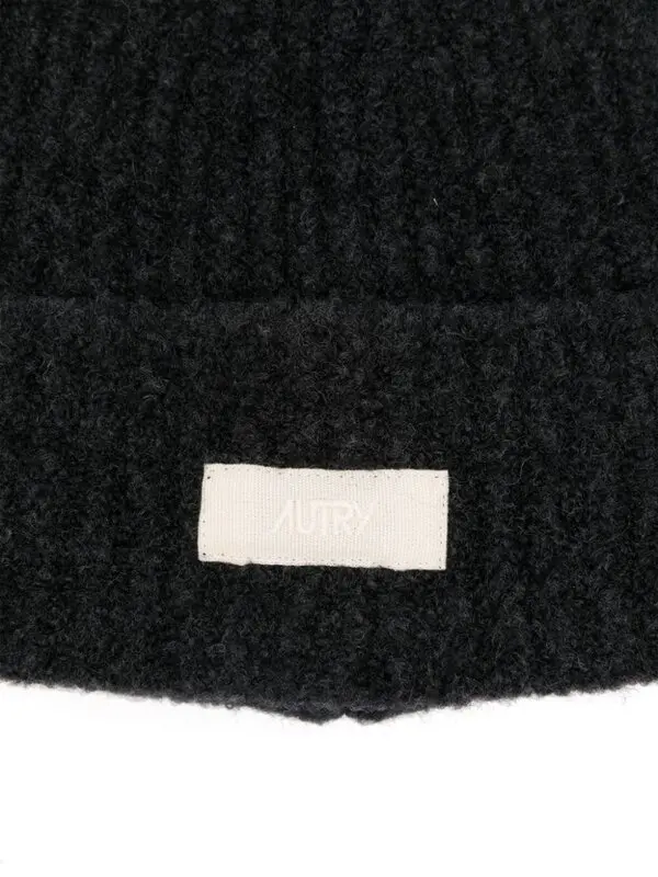 AUTRY Logo-patch Beanie - Grey