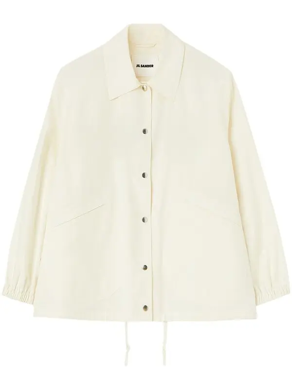 JIL SANDER Logo-print Shirt Jacket - White
