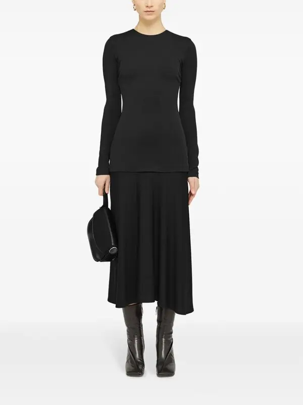 JIL SANDER Layered-design Midi Dress - Black