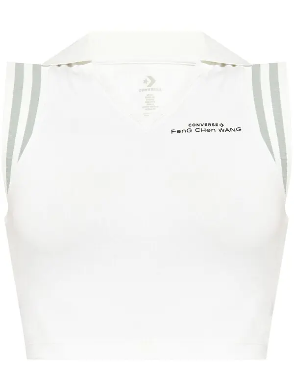 CONVERSE X Feng Chen Wang Flocked-logo Polo Shirt - White