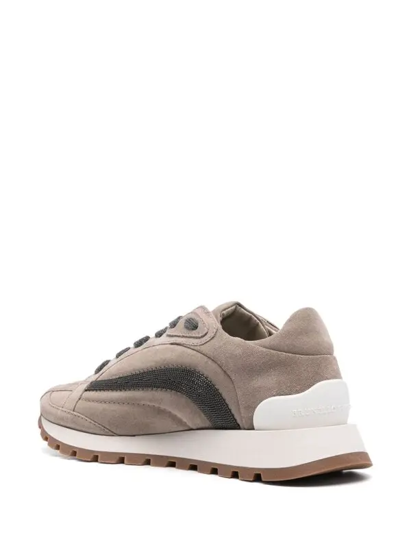 Brunello Cucinelli Monili Suede Sneakers
