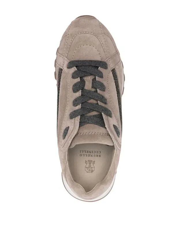 Brunello Cucinelli Monili Suede Sneakers