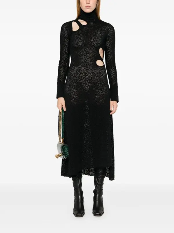 Victoria Beckham Floral Embroidery A-line Dress
