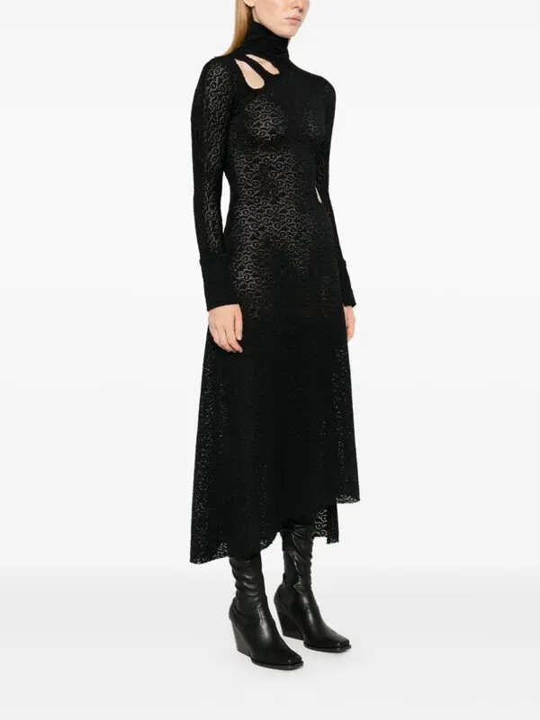 Victoria Beckham Floral Embroidery A-line Dress