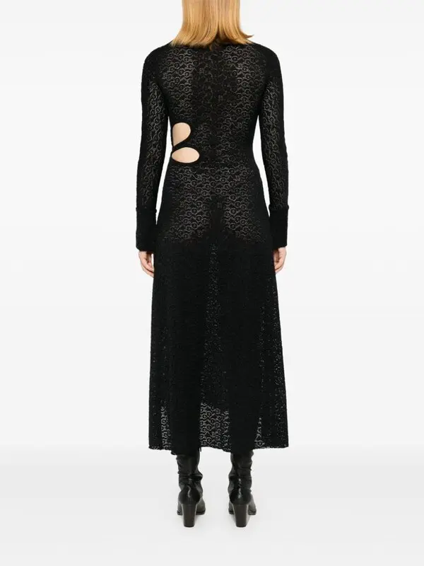Victoria Beckham Floral Embroidery A-line Dress