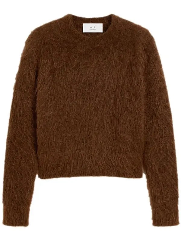 Ami Alpaca-mohair Blend Brushed Sweater