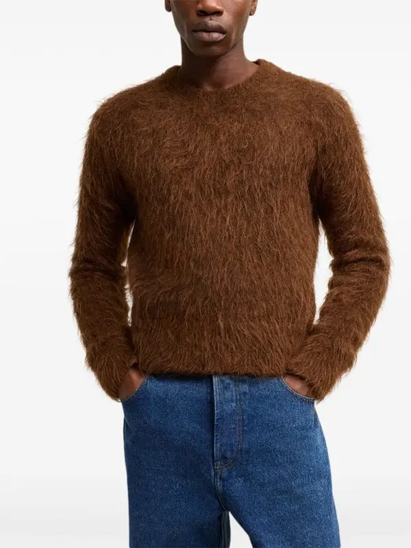 Ami Alpaca-mohair Blend Brushed Sweater