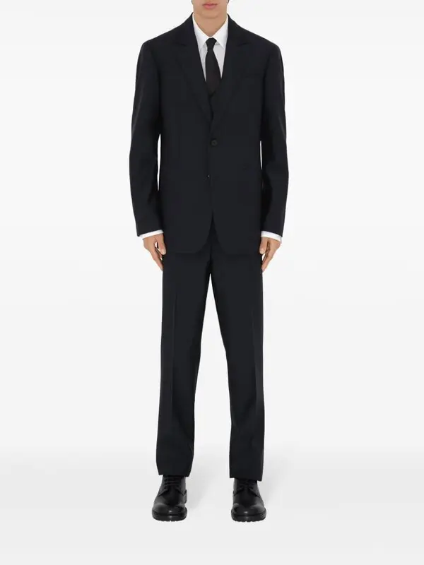 Burberry Wool Tailored Trousers - Blue