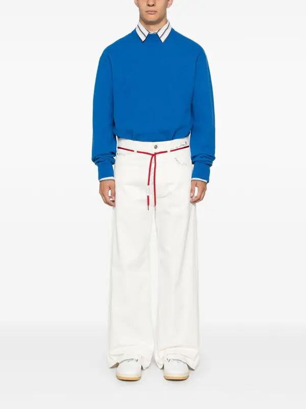 Marni Logo-embroidered Straight Leg Jeans