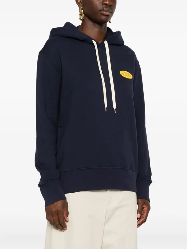 AUTRY Logo-print Hoodie - Blue