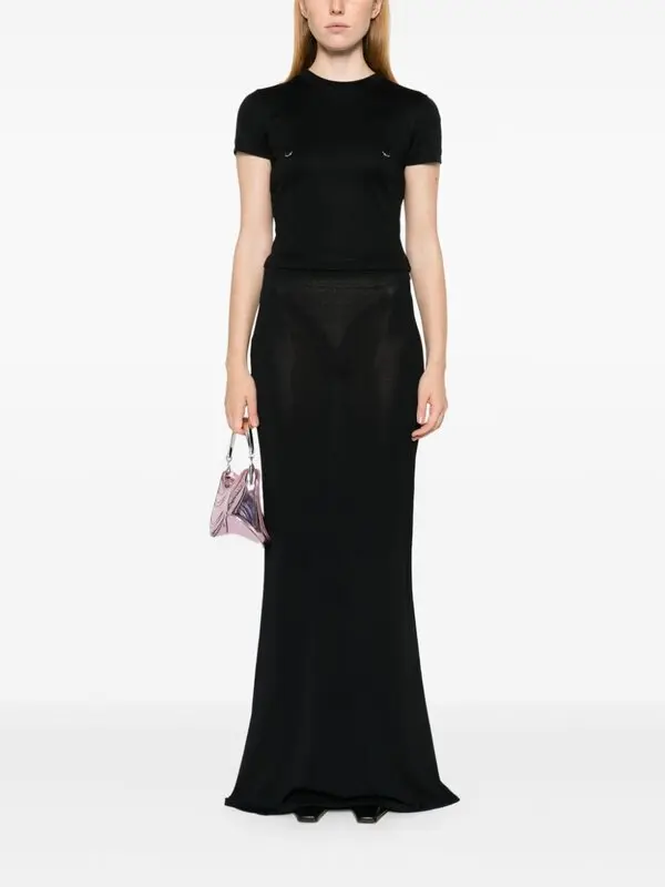 MUGLER Pierced T-shirt - Black