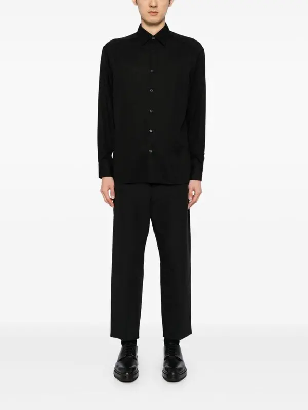 BOSS Long Sleeve Cotton Shirt - Black