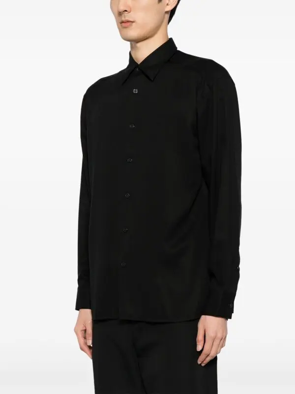 BOSS Long Sleeve Cotton Shirt - Black
