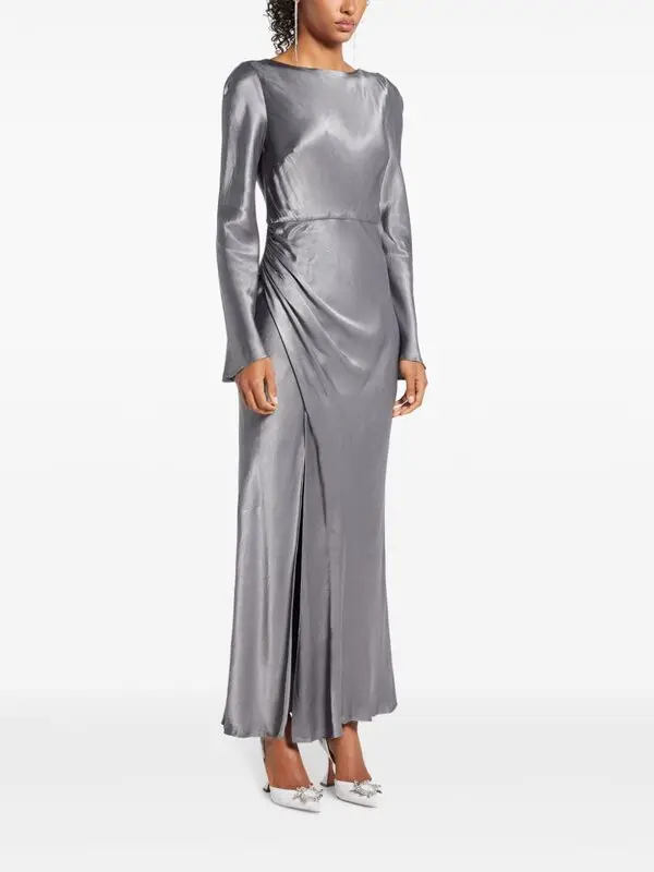 shona joy grey dress La Lune Lace Back Maxi Dress | Graphite | Dresses